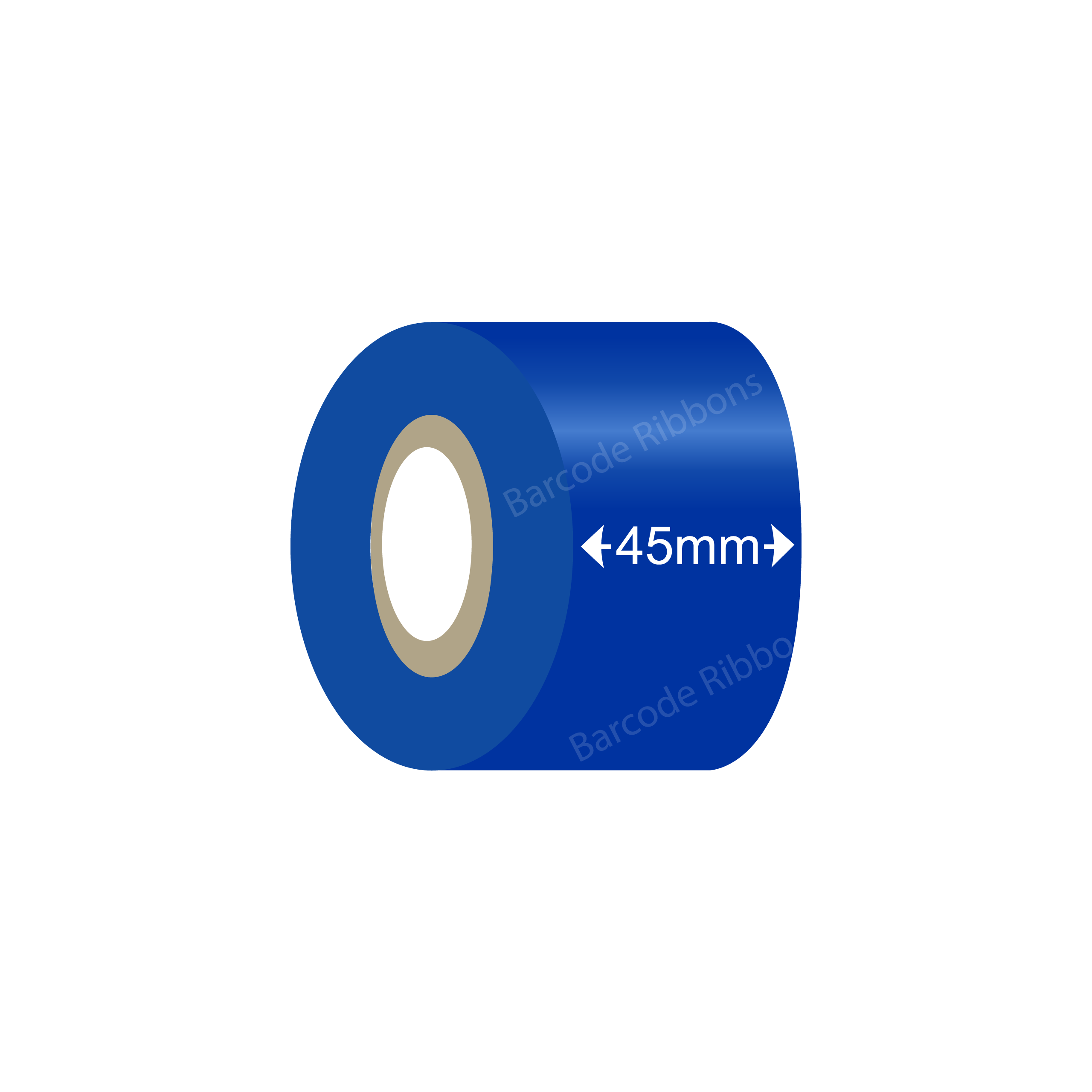 Wax Resin Royal Blue 45mm x 300M Ink Out | Barcode Ribbons Australia