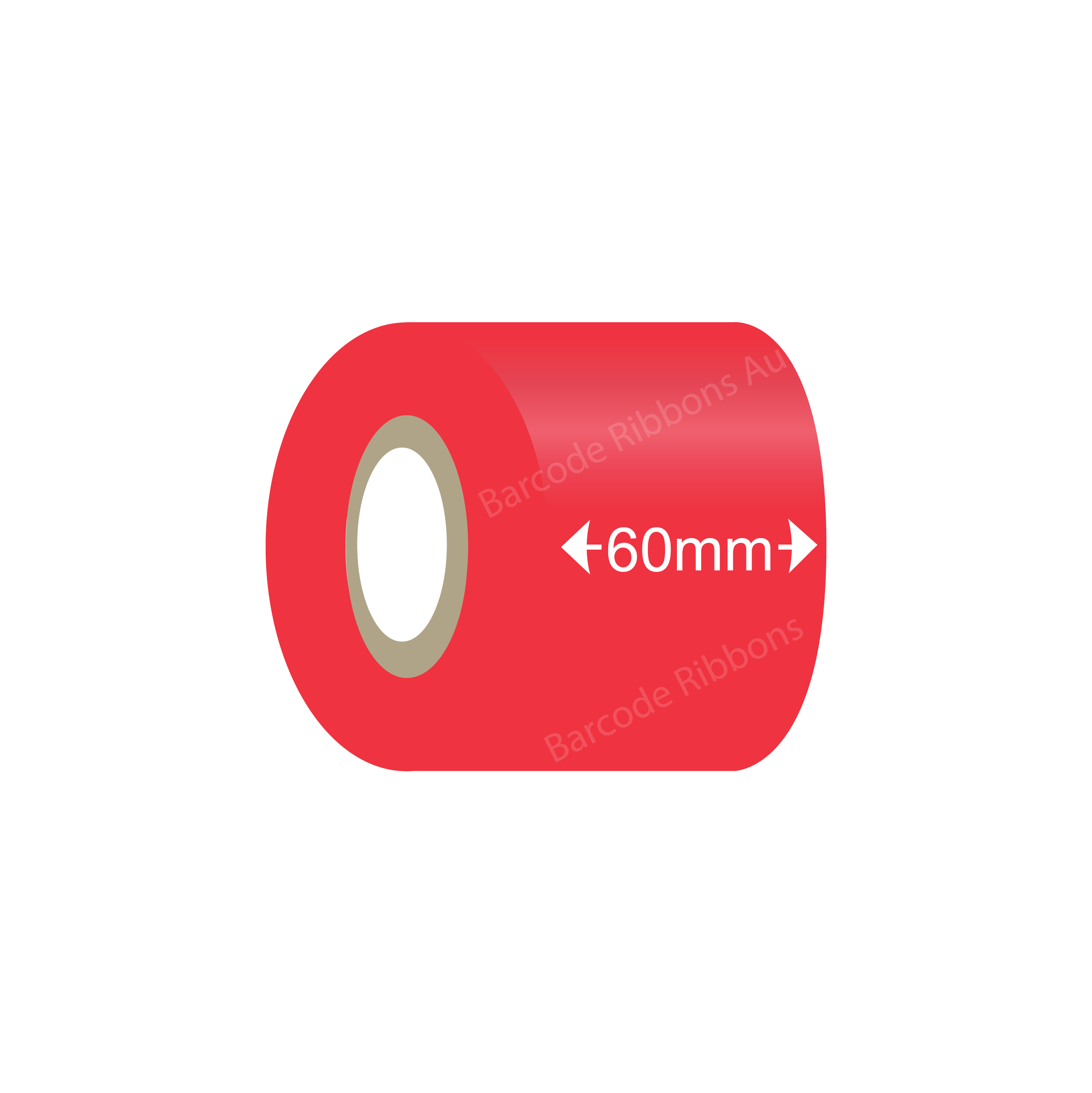 Resin Red 60mm x 300M Ink Out | Barcode Ribbons Australia